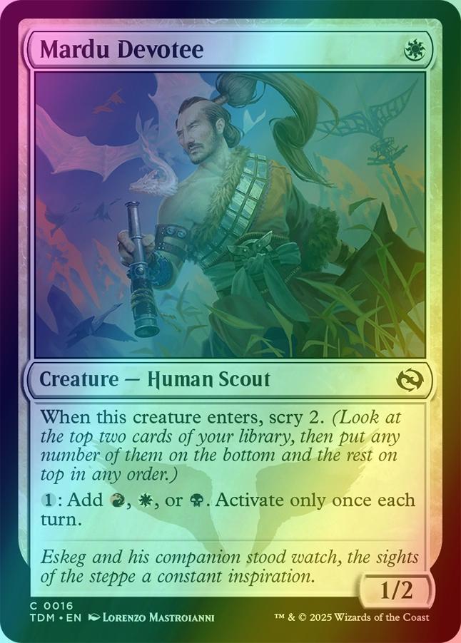 Mardu Devotee [16] [Tarkir: Dragonstorm] [Foil] – Face to Face Games