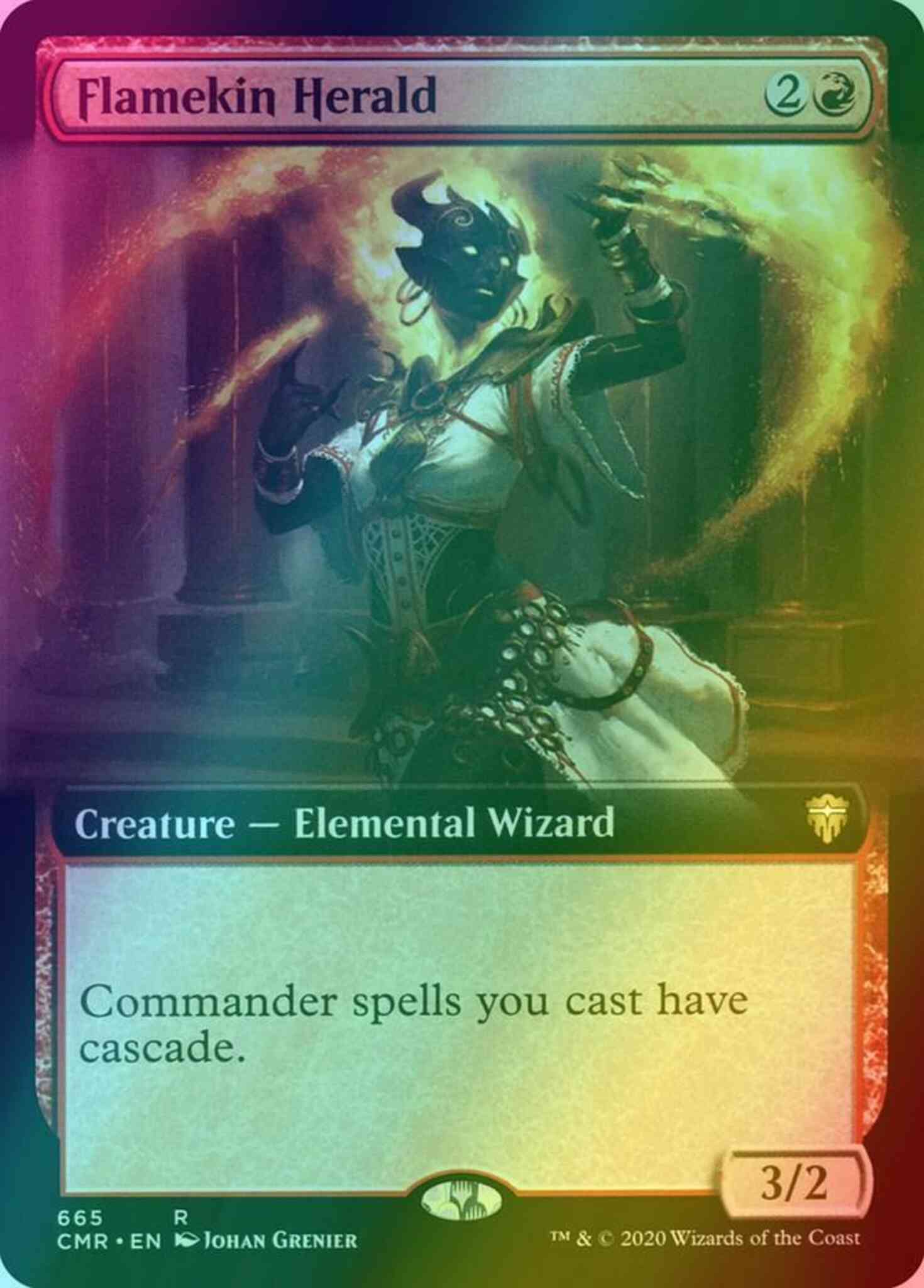 Flamekin Herald [665] [Extended Art] [Commander Legends] [Foil] – Face ...