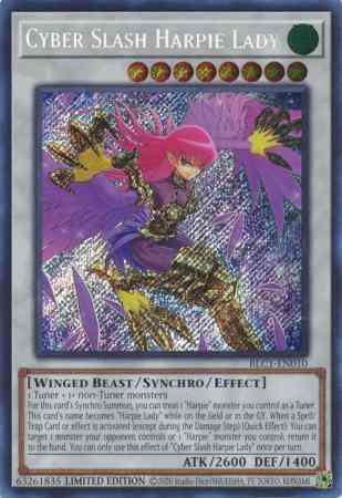 Cyber Slash Harpie Lady - BLC1-EN010 - Secret Rare - Limited – Face to ...