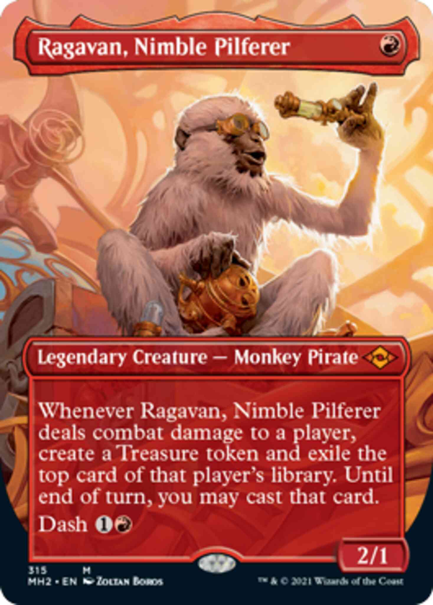 Ragavan, Nimble Pilferer [315] [Borderless] [Modern Horizons 2] [Non-F ...