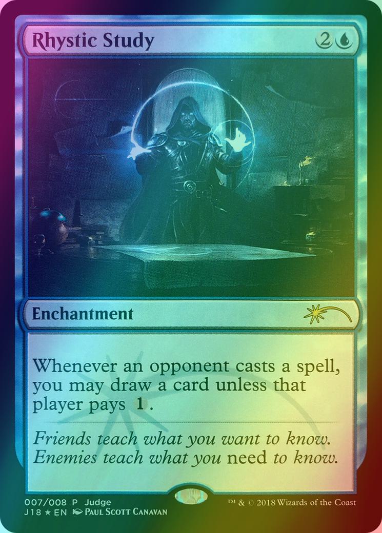 Rhystic Study [7] [Judge Gift Cards 2018] [Foil] – Face to Face Games