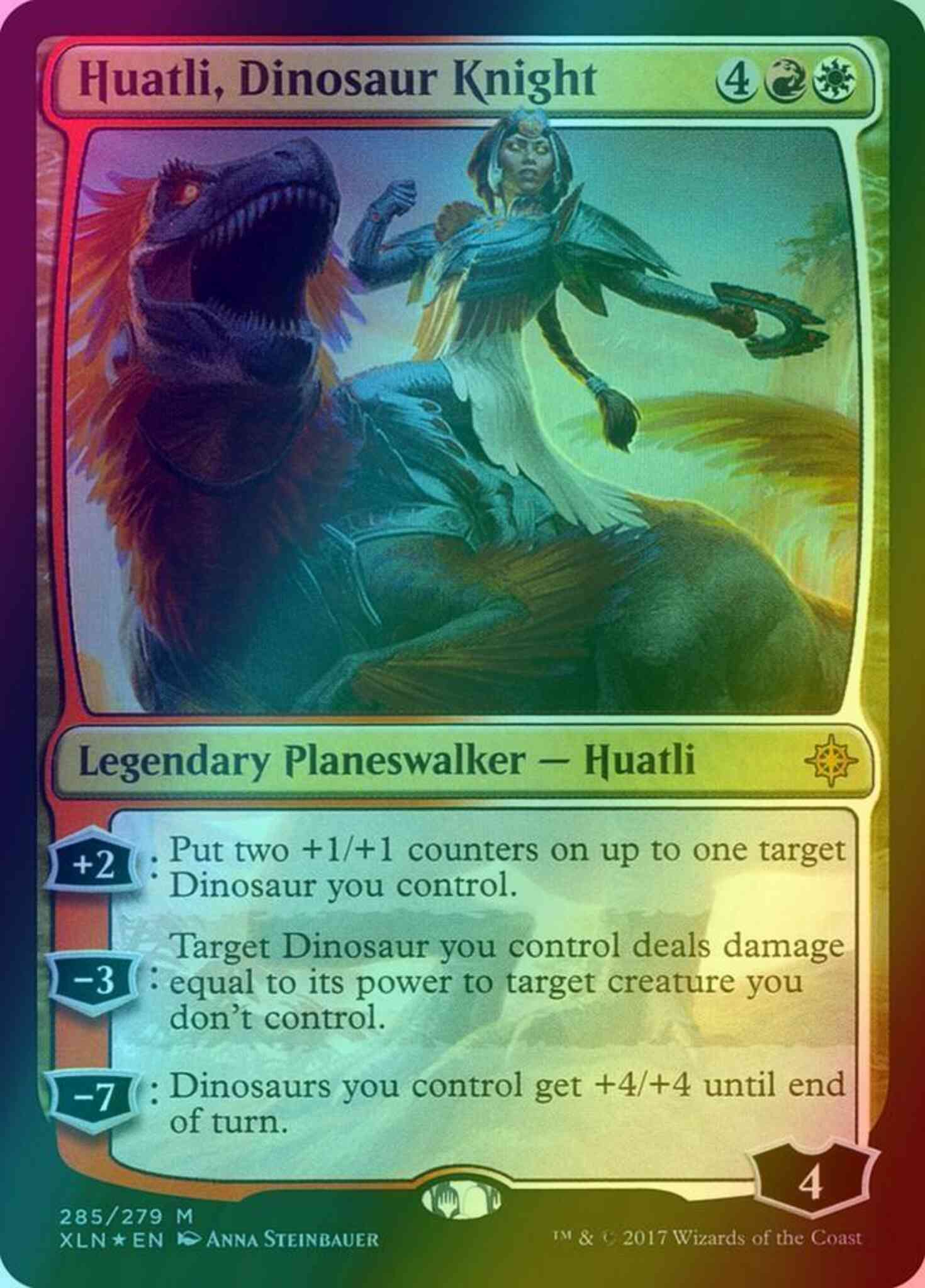 Huatli, Dinosaur Knight [285] [Planeswalker Deck Exclusive] [Ixalan ...