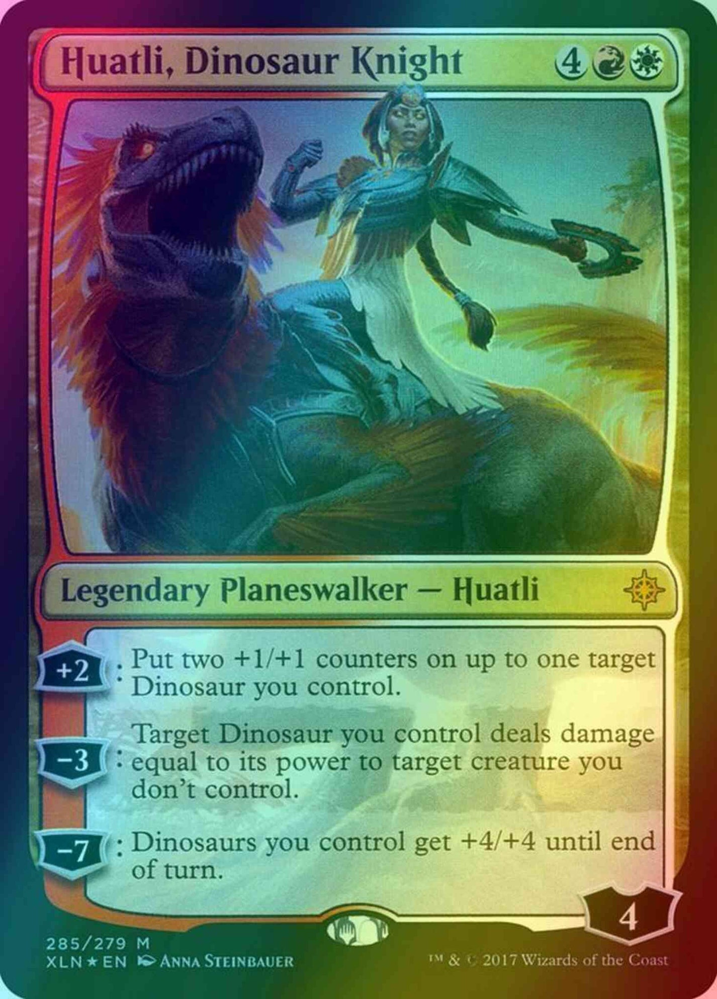 Huatli, Dinosaur Knight [285] [Planeswalker Deck Exclusive] [Ixalan ...