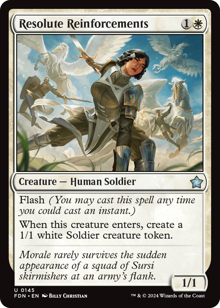 Resolute Reinforcements [145] [Foundations] [Foil] – Face to Face Games