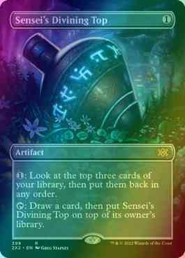Sensei's Divining Top [398] [Borderless] [Double Masters 2022] [Foil] – Face to Face Games