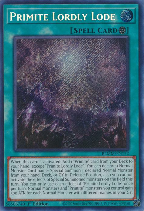 Primite Lordly Lode - BLMM-EN172 - Secret Rare - 1st Edition – Face to ...