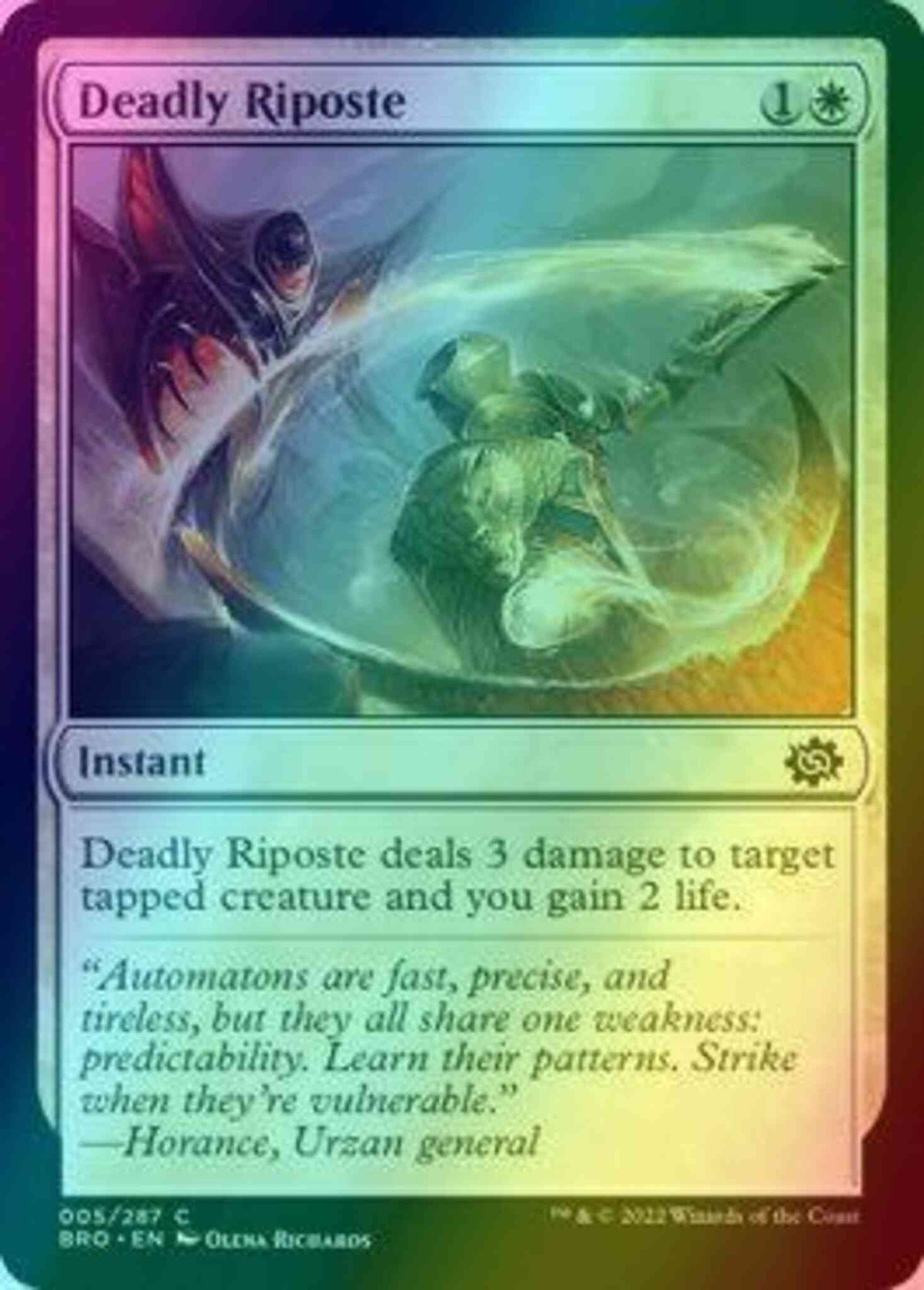 Deadly Riposte [5] [The Brothers' War] [Foil] – Face to Face Games