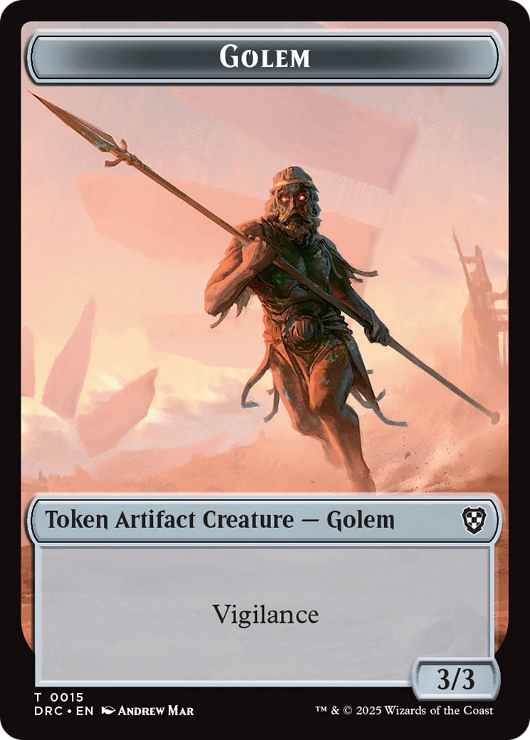 Golem Token (15) // Thopter Token (09) [Aetherdrift: Commander: Tokens ...