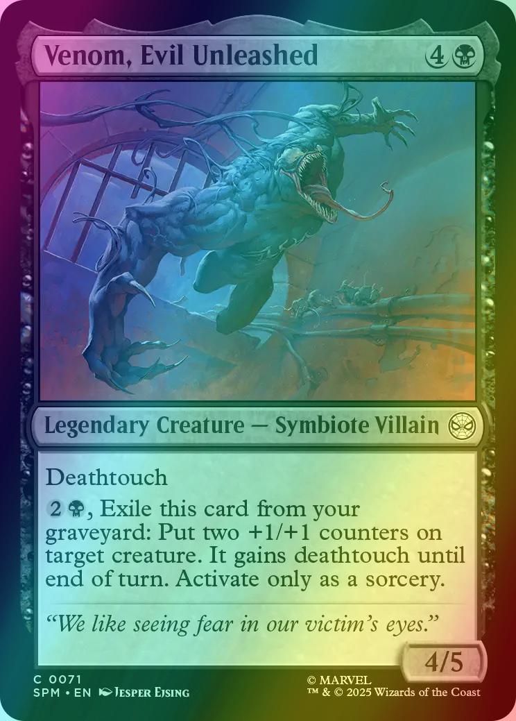 Venom, Evil Unleashed [71] [Marvel's Spider-Man] [Foil] – Face to Face ...