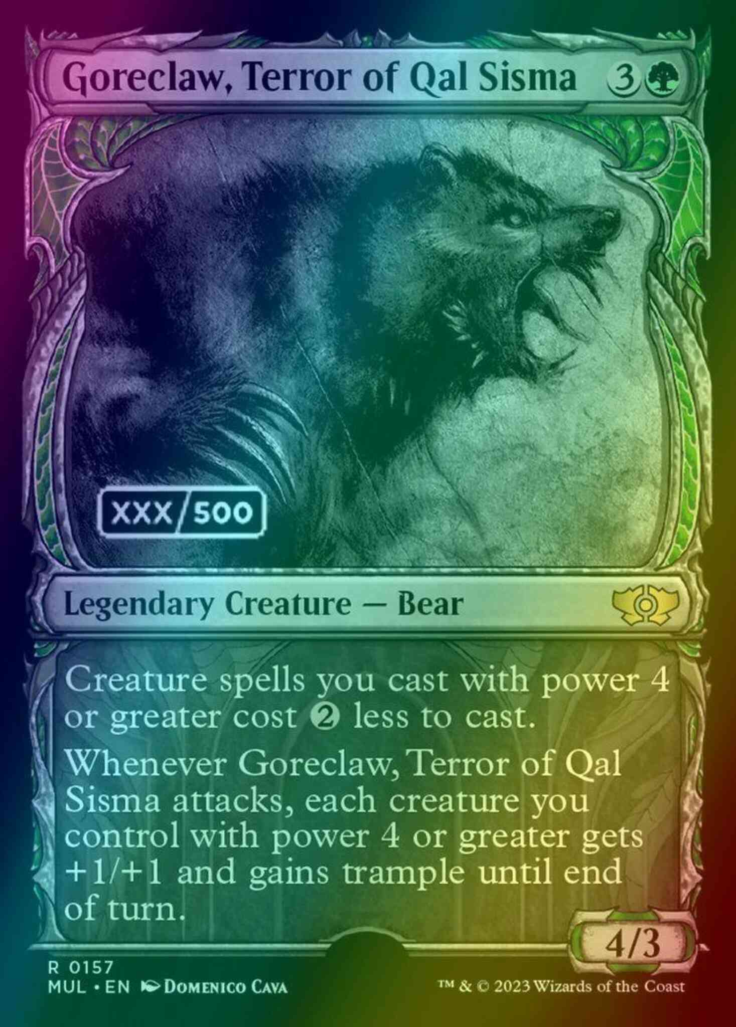 Goreclaw, Terror of Qal Sisma - Serial Numbered [157z] [Planar Showcase] [Multiverse Legends ...