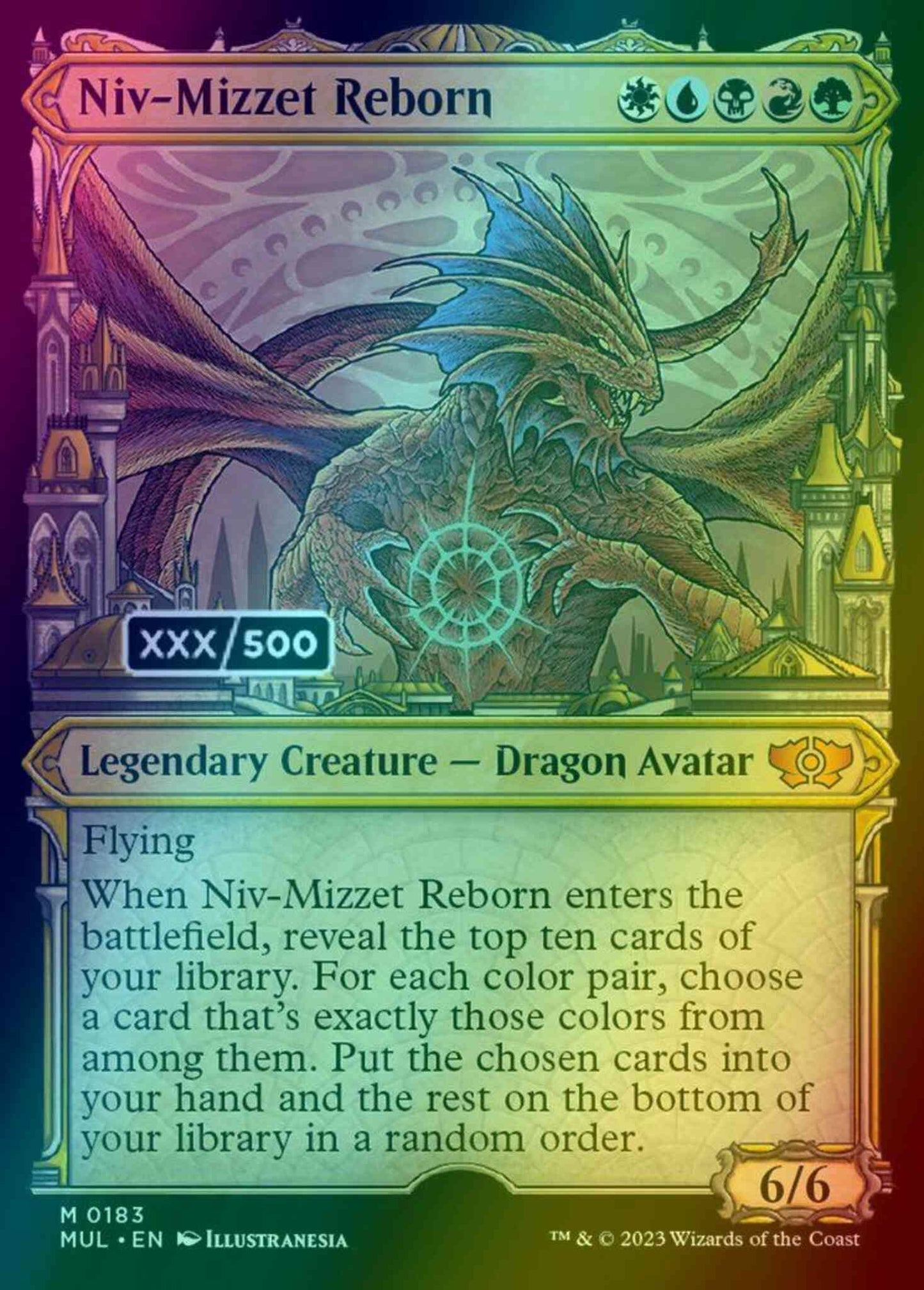 Niv-Mizzet Reborn - Serial Numbered [183z] [Planar Showcase] [Multiver – Face to Face Games