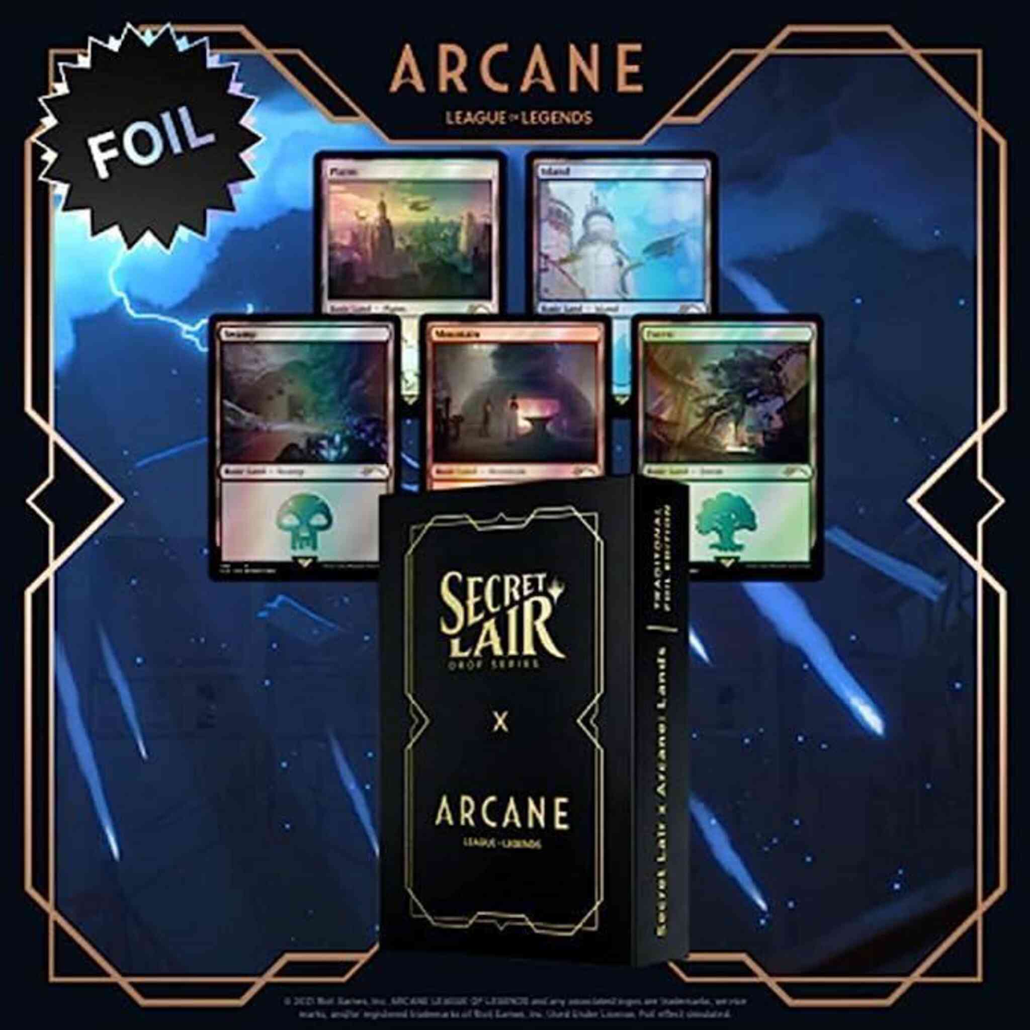 Secret Lair Drop Series - Secret Lair x Arcane: Lands - Foil Edition ...