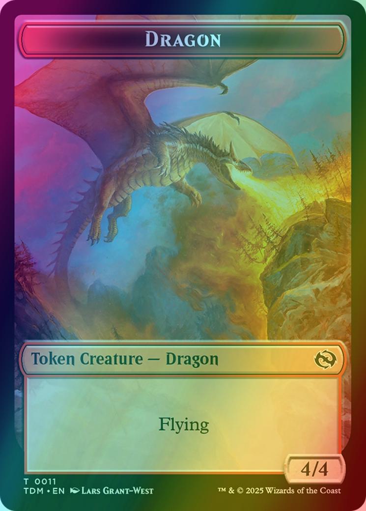 Dragon Token (11) // Warrior Token (13) [Tarkir: Dragonstorm: Tokens ...