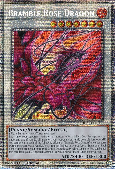 Bramble Rose Dragon - DOOD-EN039 - Starlight Rare - 1st Edition – Face ...
