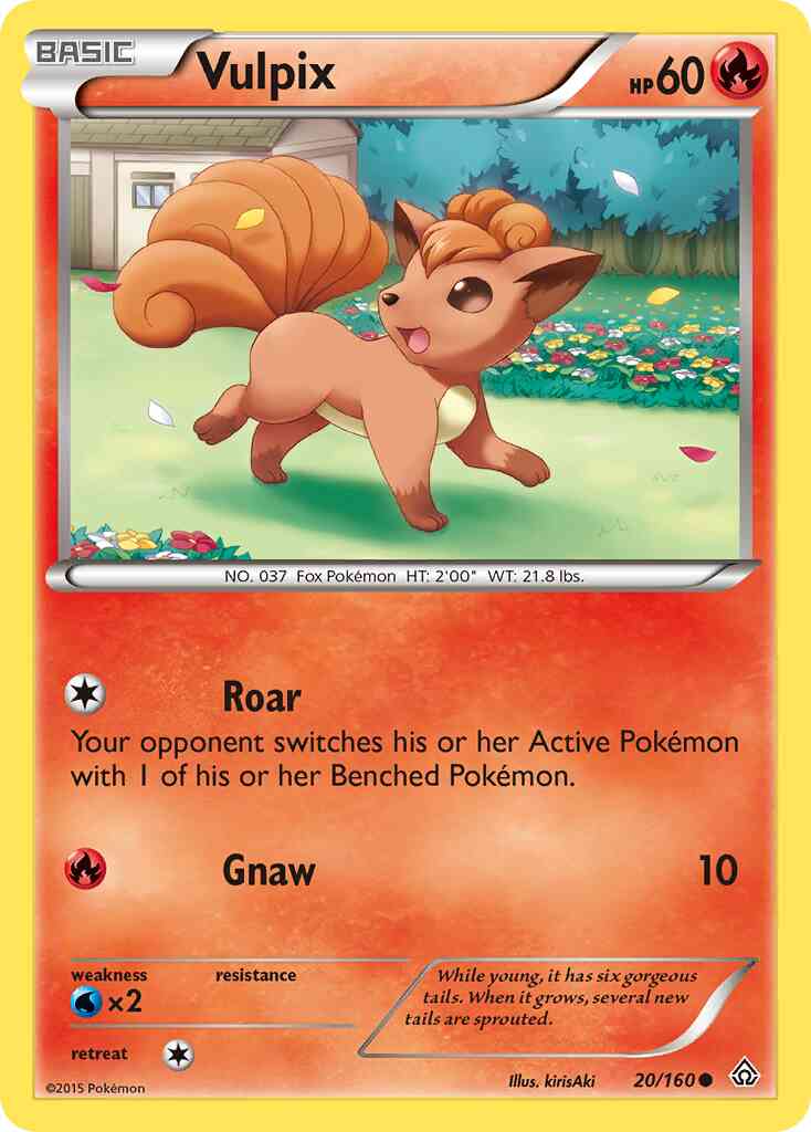 Vulpix - 20/160 - Common [xy5-20] [Reverse Holo] – Face to Face Games