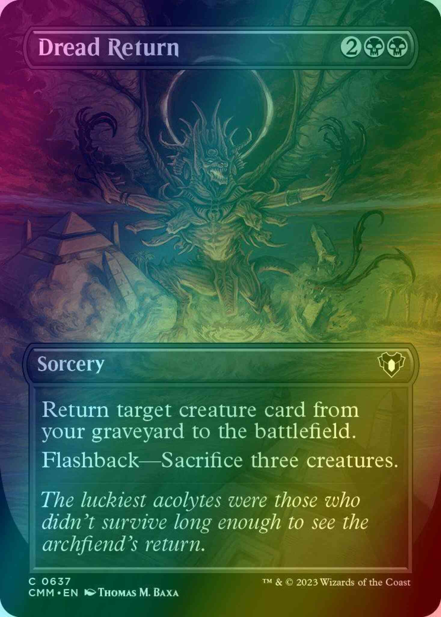 Dread Return [637] [Borderless] [Commander Masters] [Foil] – Face to ...