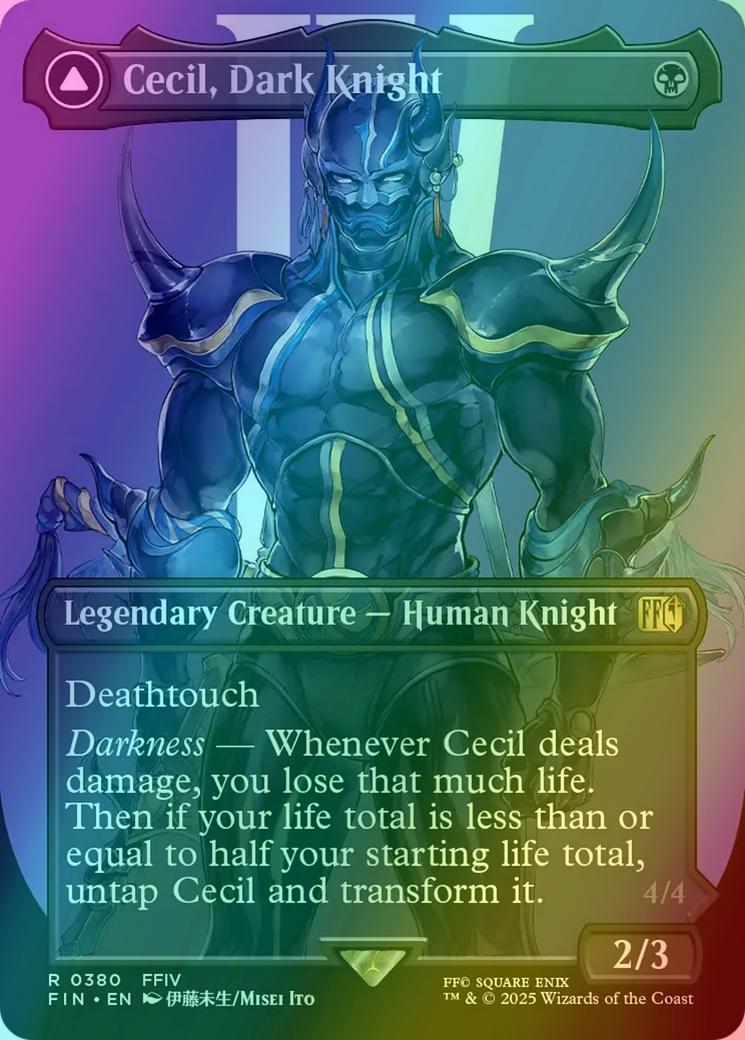 Cecil, Dark Knight // Cecil, Redeemed Paladin [380] [Borderless] [Char – Face to Face Games
