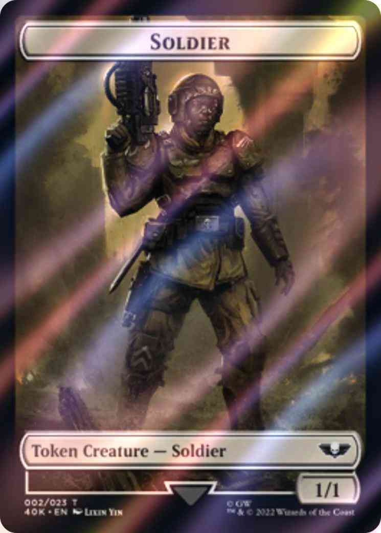 Soldier Token (02) // Space Marine Devastator Token (05) [Universes Be ...