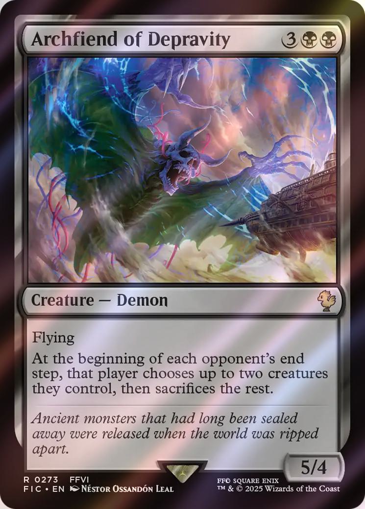 Archfiend of Depravity [273] [FINAL FANTASY: Commander] [Surge Foil ...