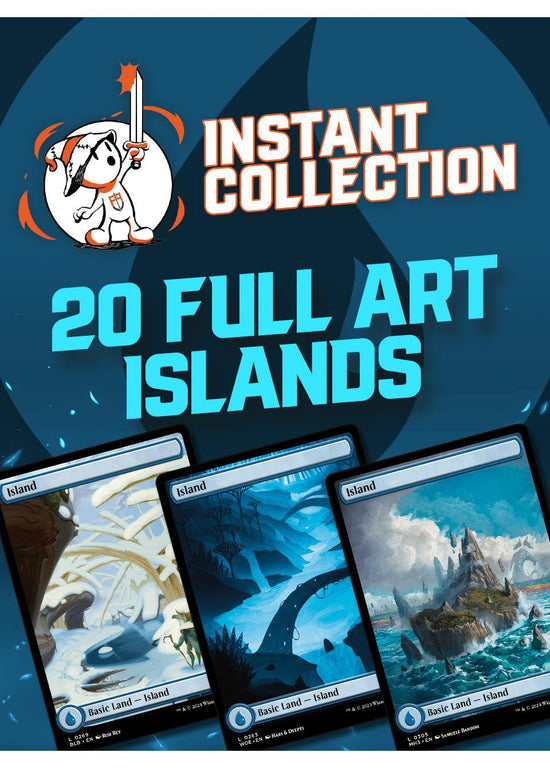Instant Collection - Basic Lands - 20 Full Art Islands – Face to Face Games