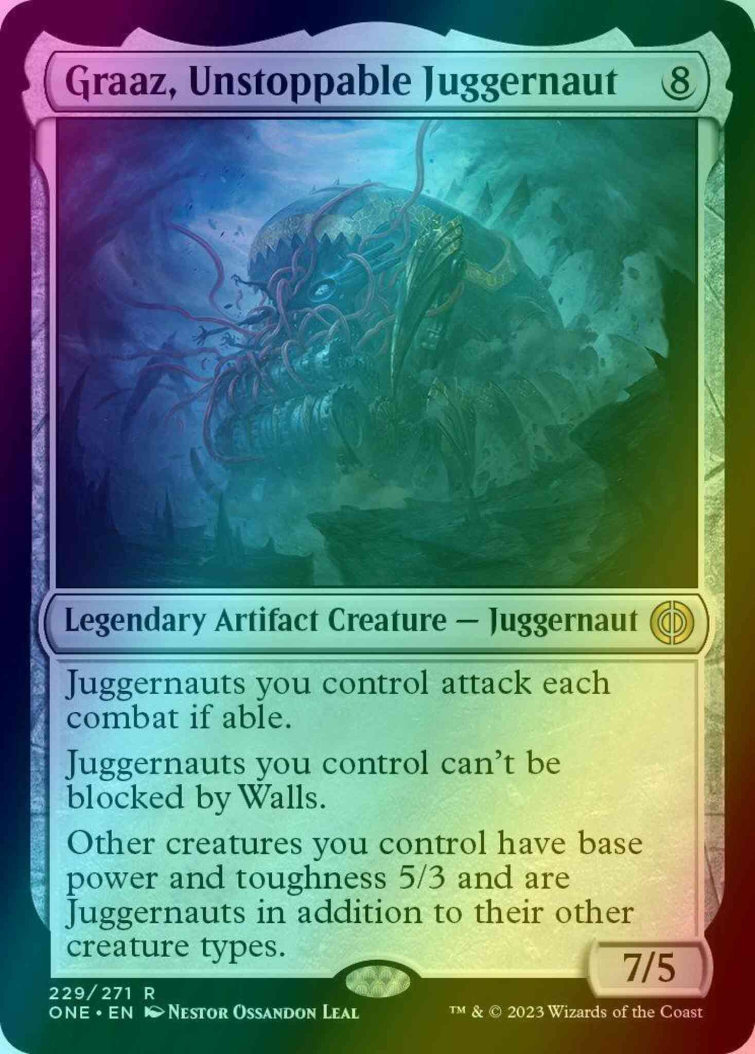 Graaz, Unstoppable Juggernaut [229] [Phyrexia: All Will Be One] [Foil ...