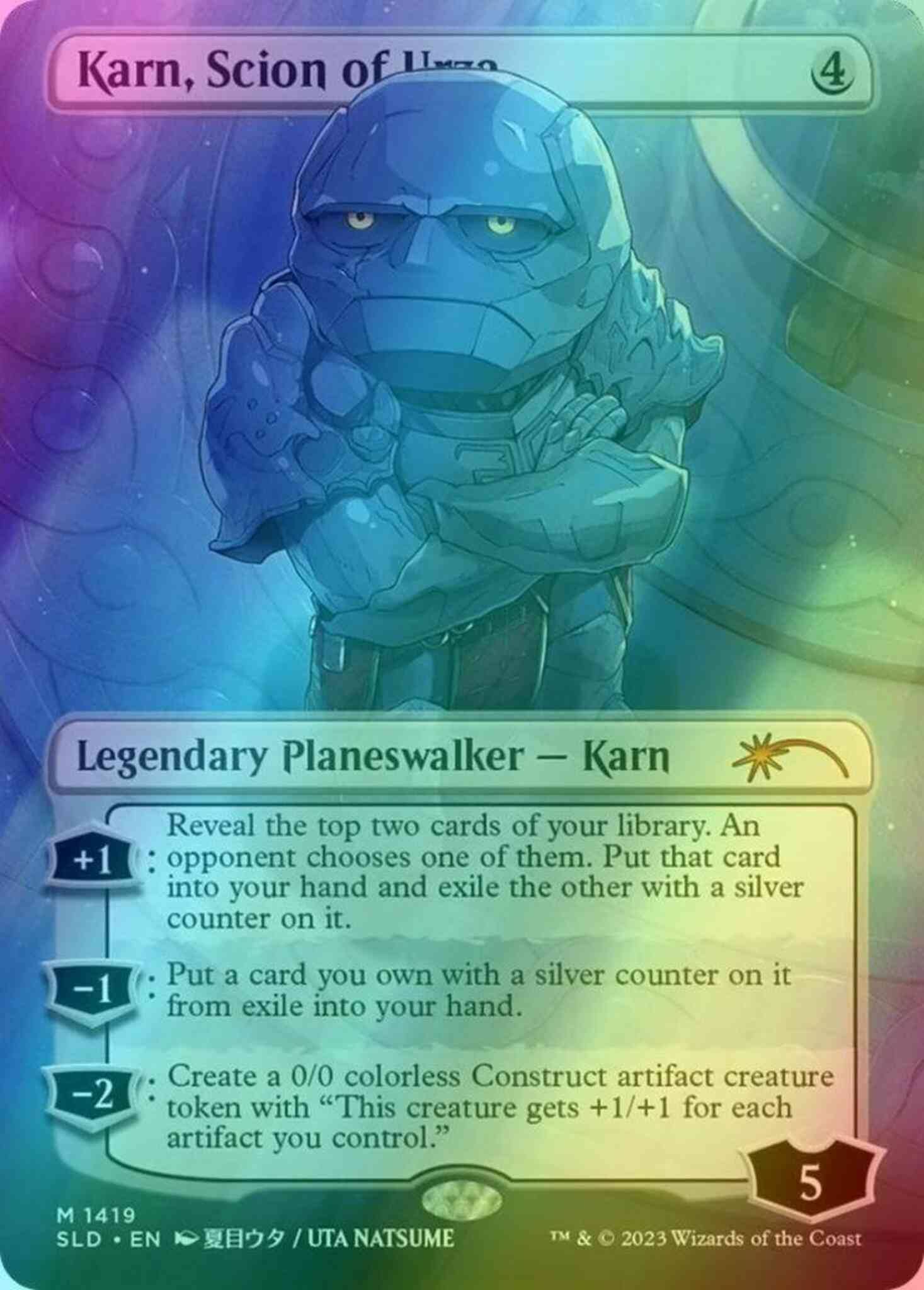 Karn, Scion of Urza [1419] [Borderless] [Li'l'est Walkers] [Secret Lai ...