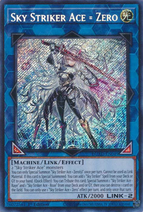 Sky Striker Ace = Zero - DUAD-EN049 - Secret Rare - 1st Edition – Face ...