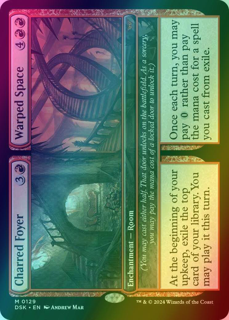 Charred Foyer // Warped Space [129] [Duskmourn: House of Horror] [Foil ...
