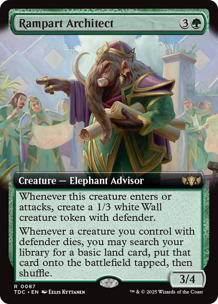 Rampart Architect [87] [Extended Art] [Tarkir: Dragonstorm: Commander ...