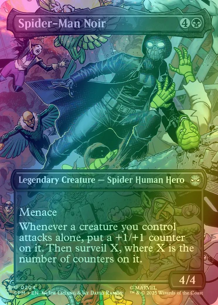 Spider-Man Noir [204] [Borderless] [Scene] [Marvel's Spider-Man] [Foil ...