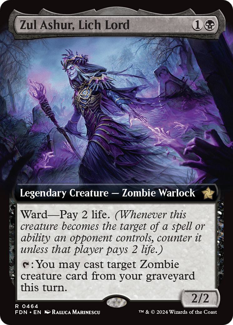 Zul Ashur, Lich Lord [464] [Extended Art] [Foundations] [Foil] – Face ...