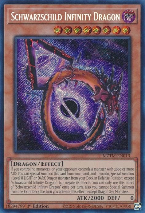 Schwarzschild Infinity Dragon - MZTM-EN013 - Secret Rare - 1st Edition ...