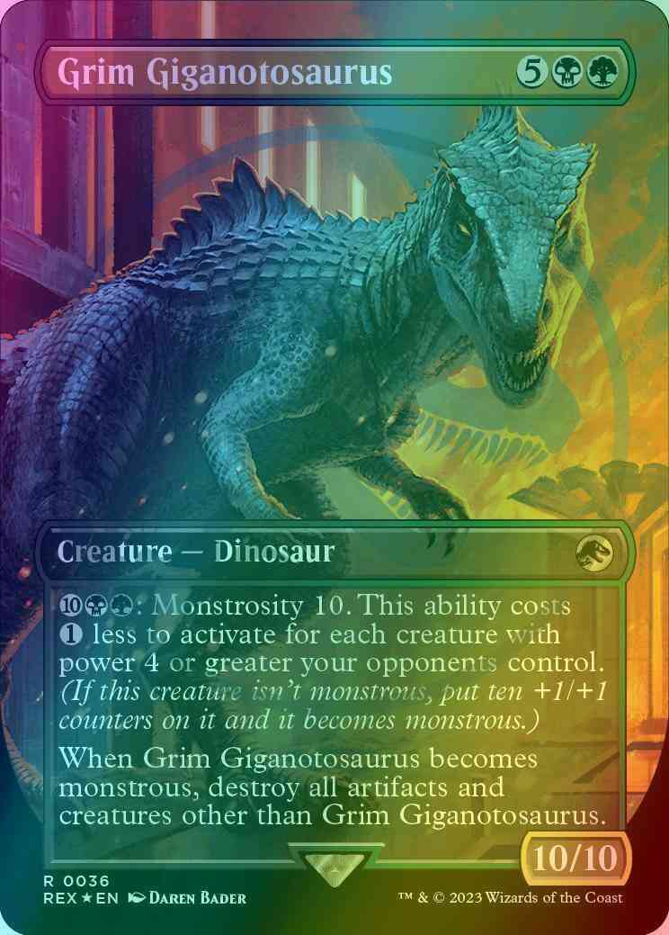 Grim Giganotosaurus [36] [Borderless] [Emblem] [Universes Beyond ...