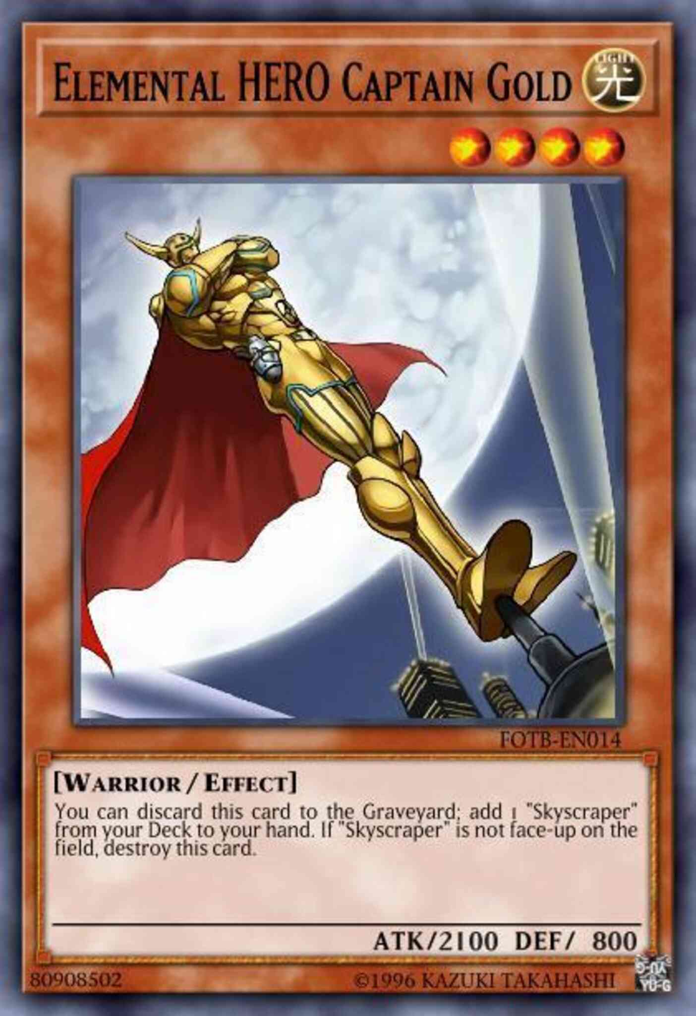 Elemental HERO Captain Gold - FOTB-EN014 - Ultra Rare - Unlimited ...