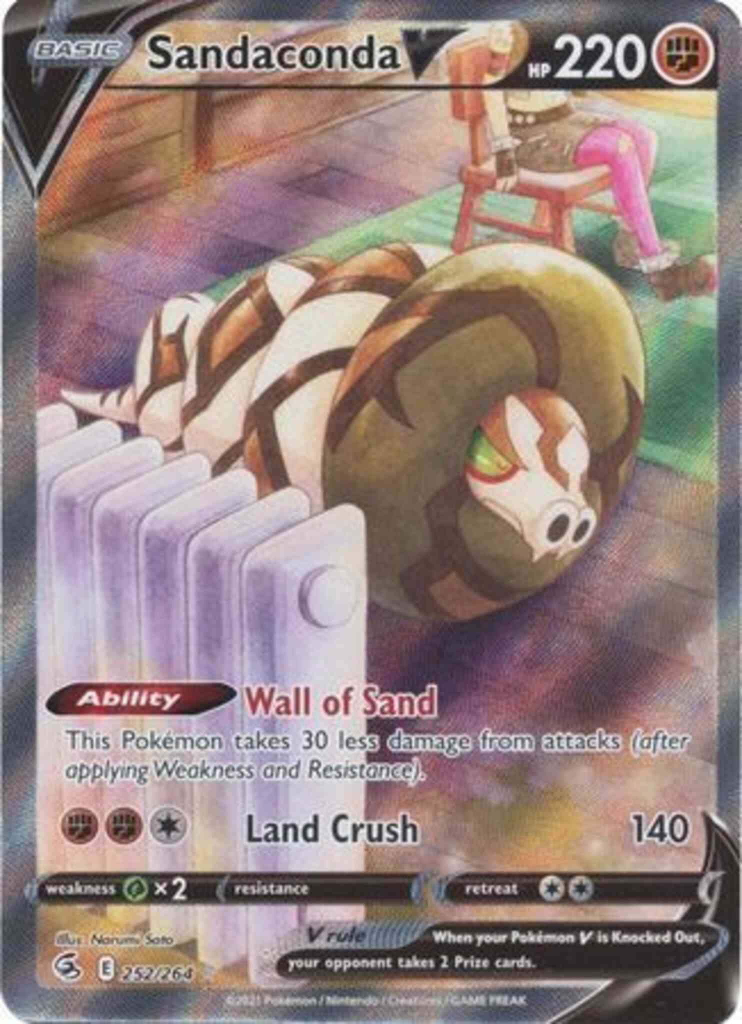 Sandaconda V - 252/264 - Rare Ultra - Full Art [SWSH8-252] [Ultra ...