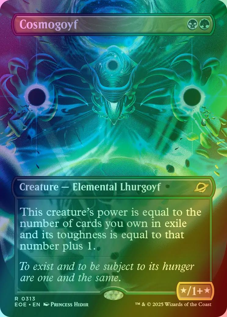 Cosmogoyf [313] [Borderless] [Surreal Space] [Edge of Eternities] [Foil] – Face to Face Games