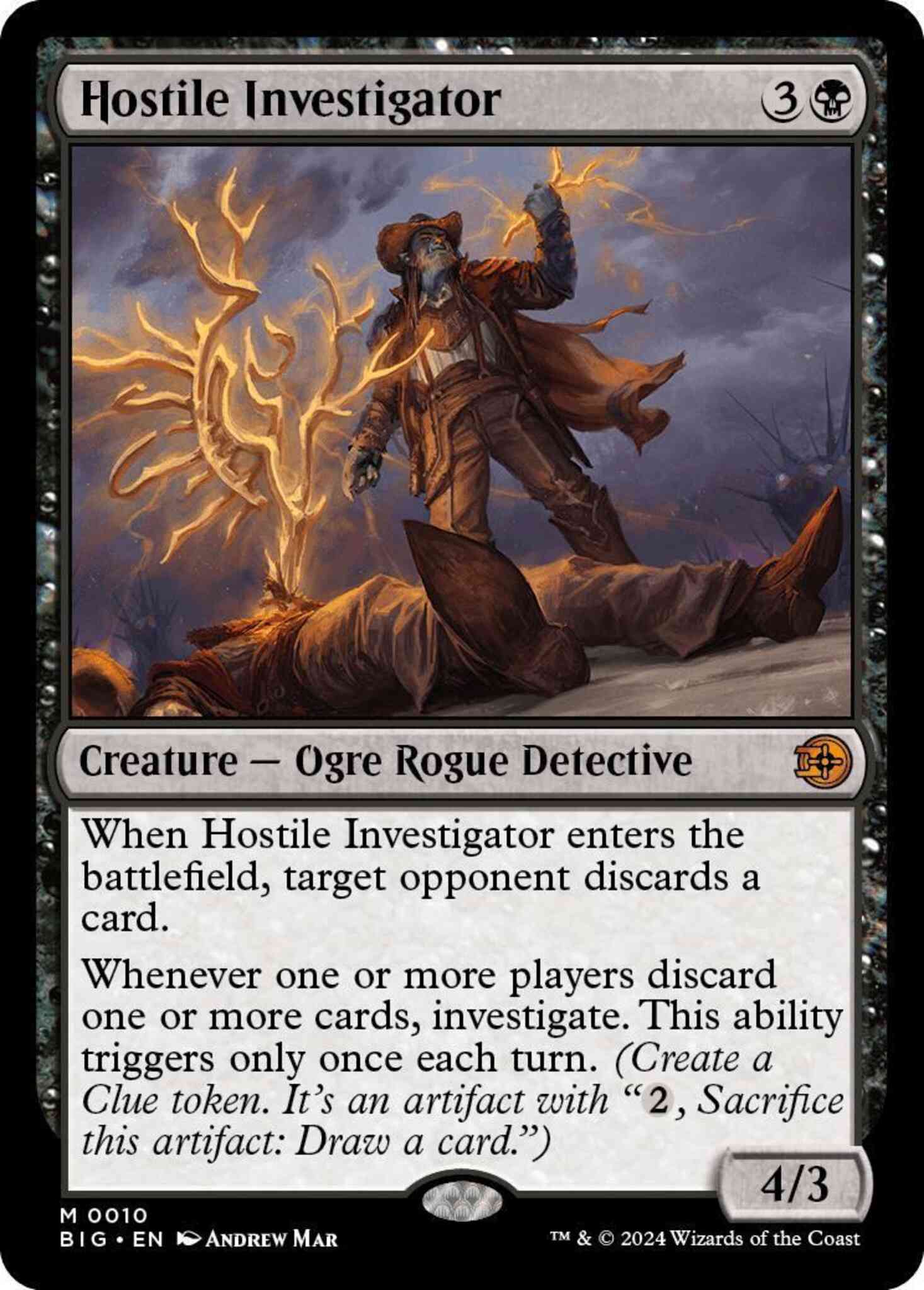 Hostile Investigator [10] [The Big Score] [Non-Foil] – Face to Face Games